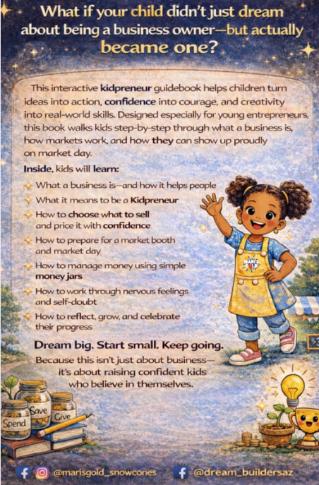 My First Market Booth – Mari’s Gold LLC