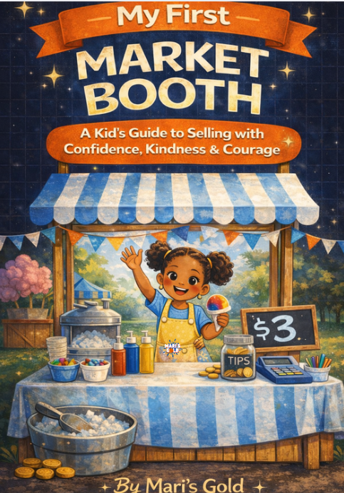 My First Market Booth – Mari’s Gold LLC